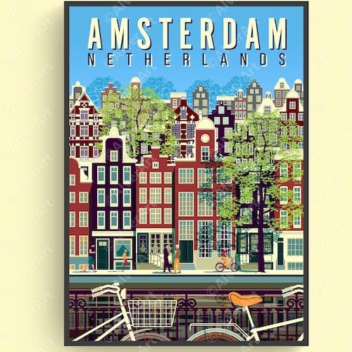Amsterdam Poster | Etsy