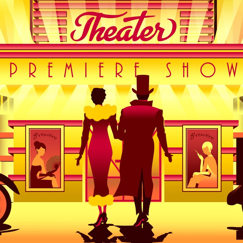 New York Poster American Broadway Art Deco Print American | Etsy