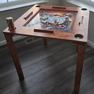 Puerto Rico-themed Handmade Domino Table With Epoxy Flood Play Area ...