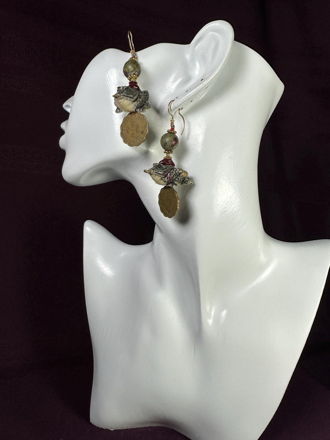 Toads Bring Wealth, Chinese Mythology, Coins From Hong Kong, Dark Gray ...