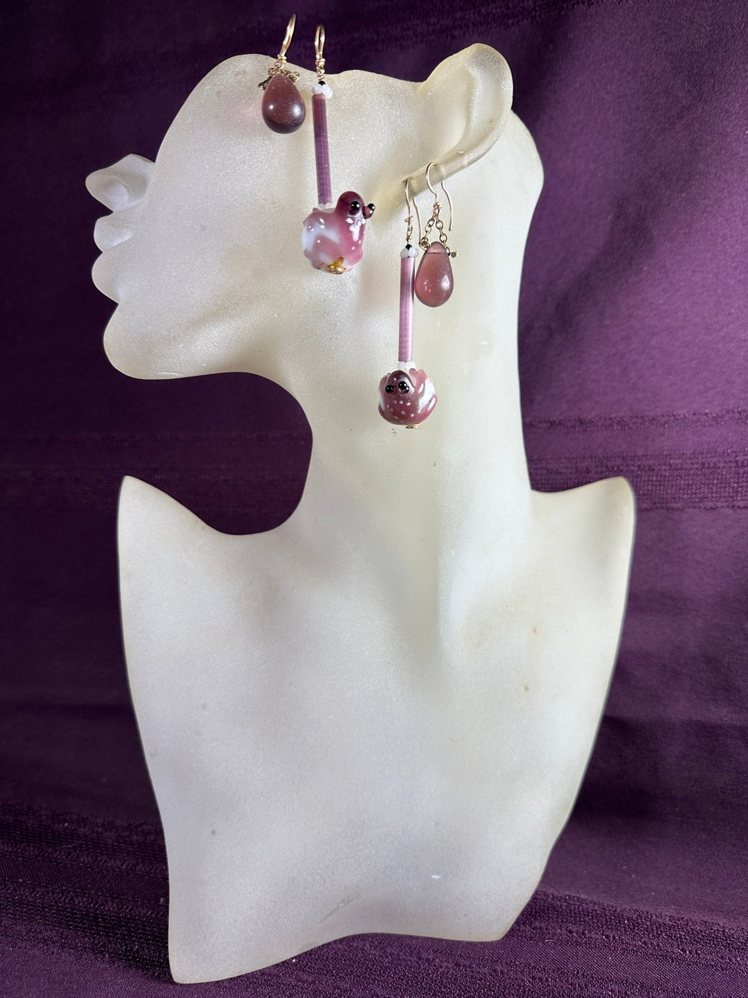 Set/4, Playful Frogs, Antique Tubes, Antique African Flowers, Long ...