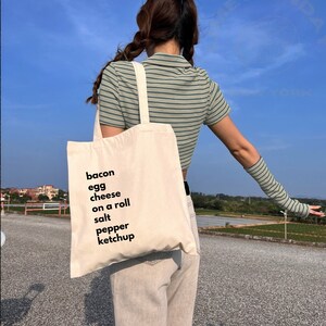 Bacon Egg and Cheese Bag, Deli Order, NYC Tote Bag, New Yorker Bag ...