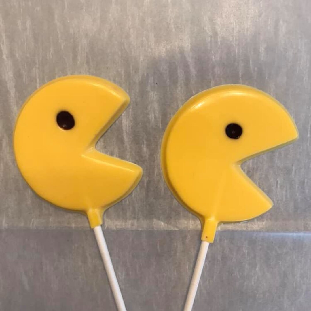 Yellow Arcade Face Chocolate Suckers - Etsy