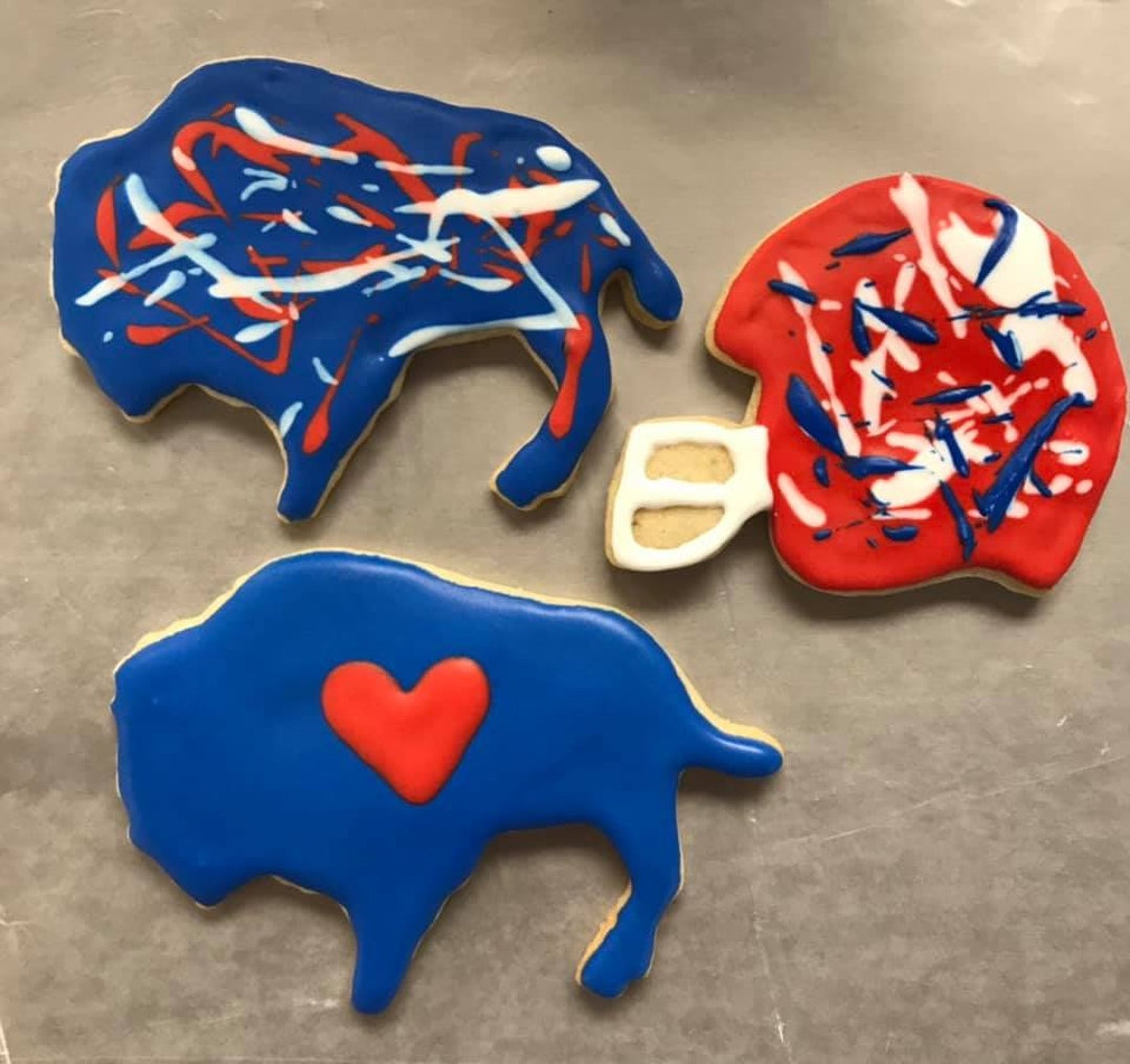 Buffalo Football Themed Sugar Cookies - Etsy