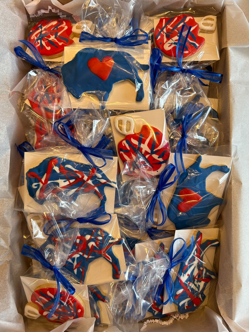 Buffalo Football Themed Sugar Cookies - Etsy