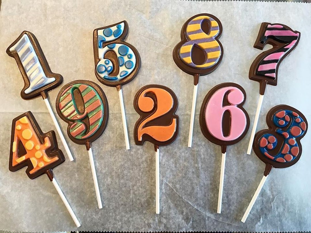 Number Chocolate Suckers - Etsy