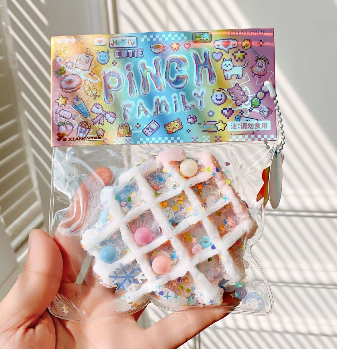 Tiktok Hot Big Jelly Taba Squishy Silicone Fuzzy Colourful Waffle ...