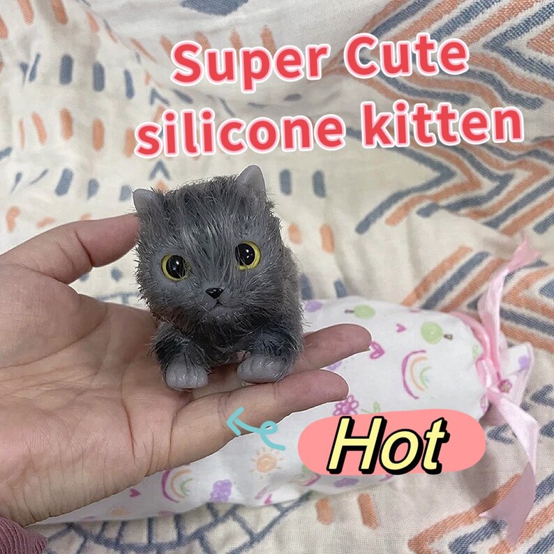 Reborn Silicone Mini Cats Full Body Lifelike Kitten 5inches - Etsy