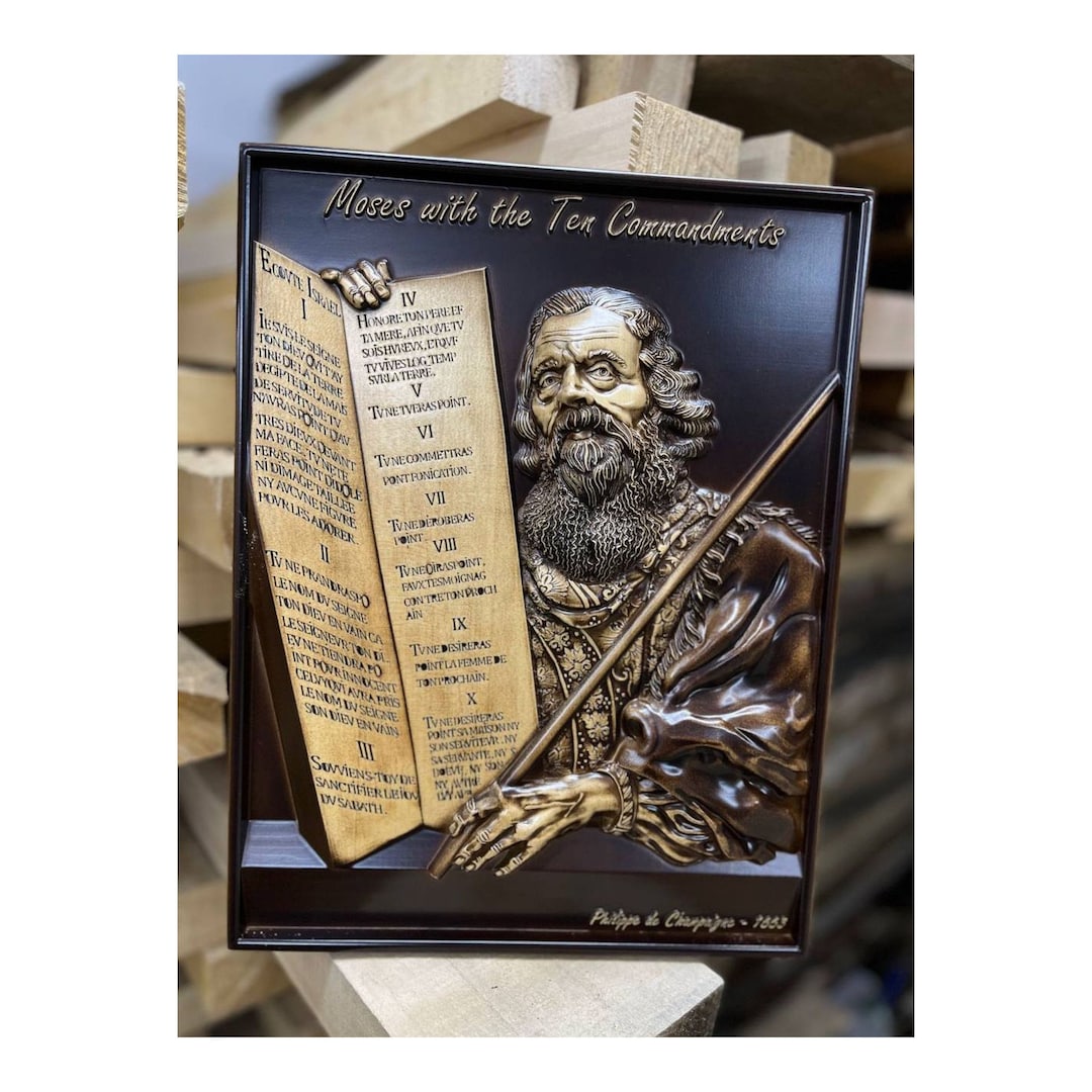 Moses, Ten Commandments, 10 Commandments, Christian Wall Art, Ten ...