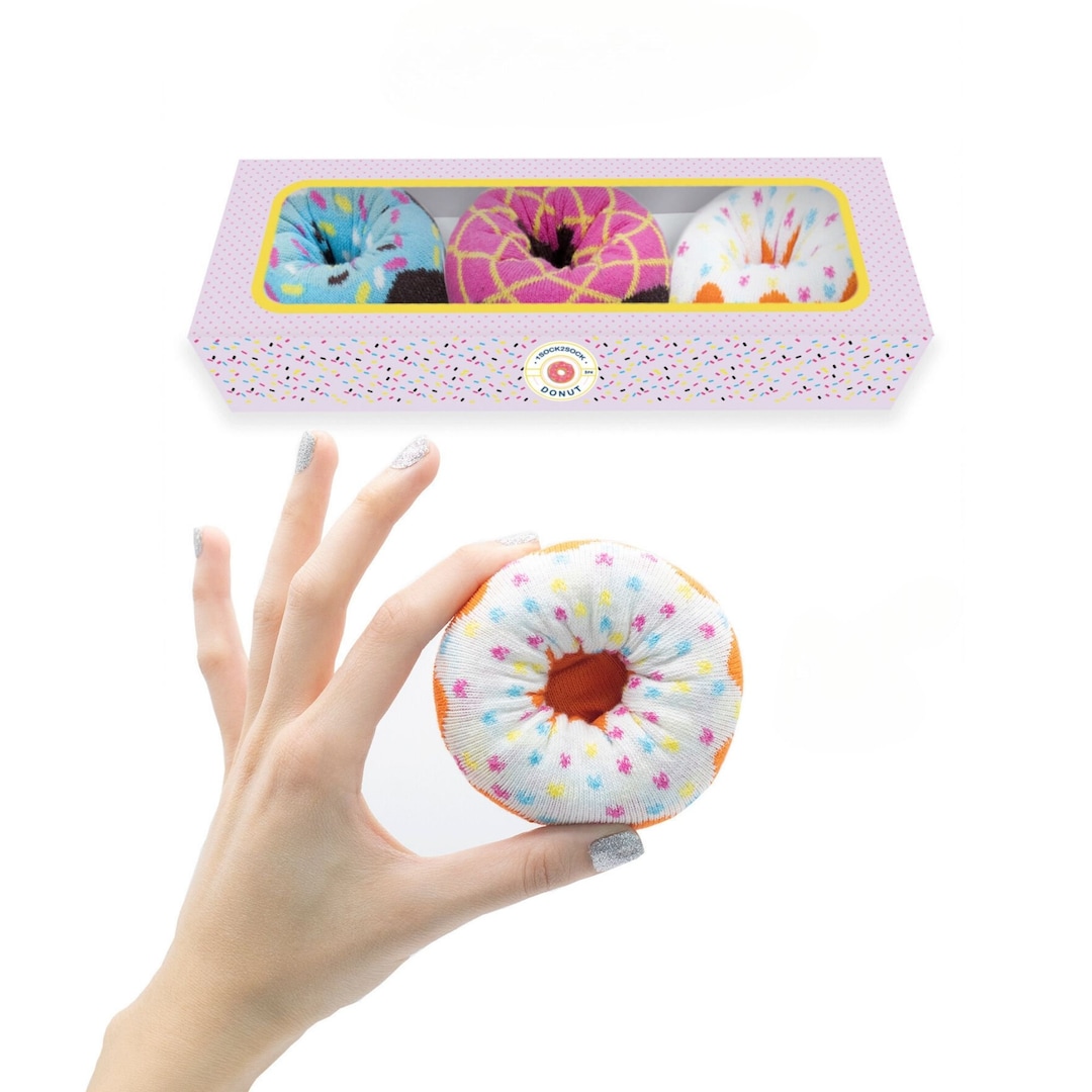 Women's Colorful Donut Bamboo Socks, Unique Gift for Women, Cute Casual ...