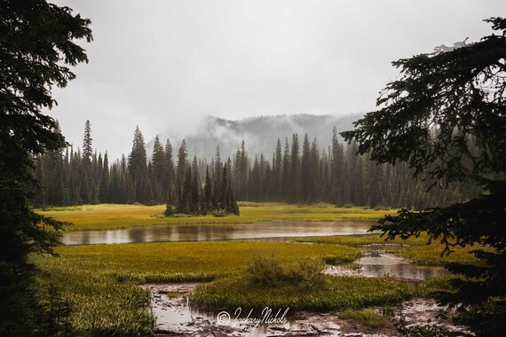 Landscape Photography Red Meadow Lake Northern Montana | Etsy