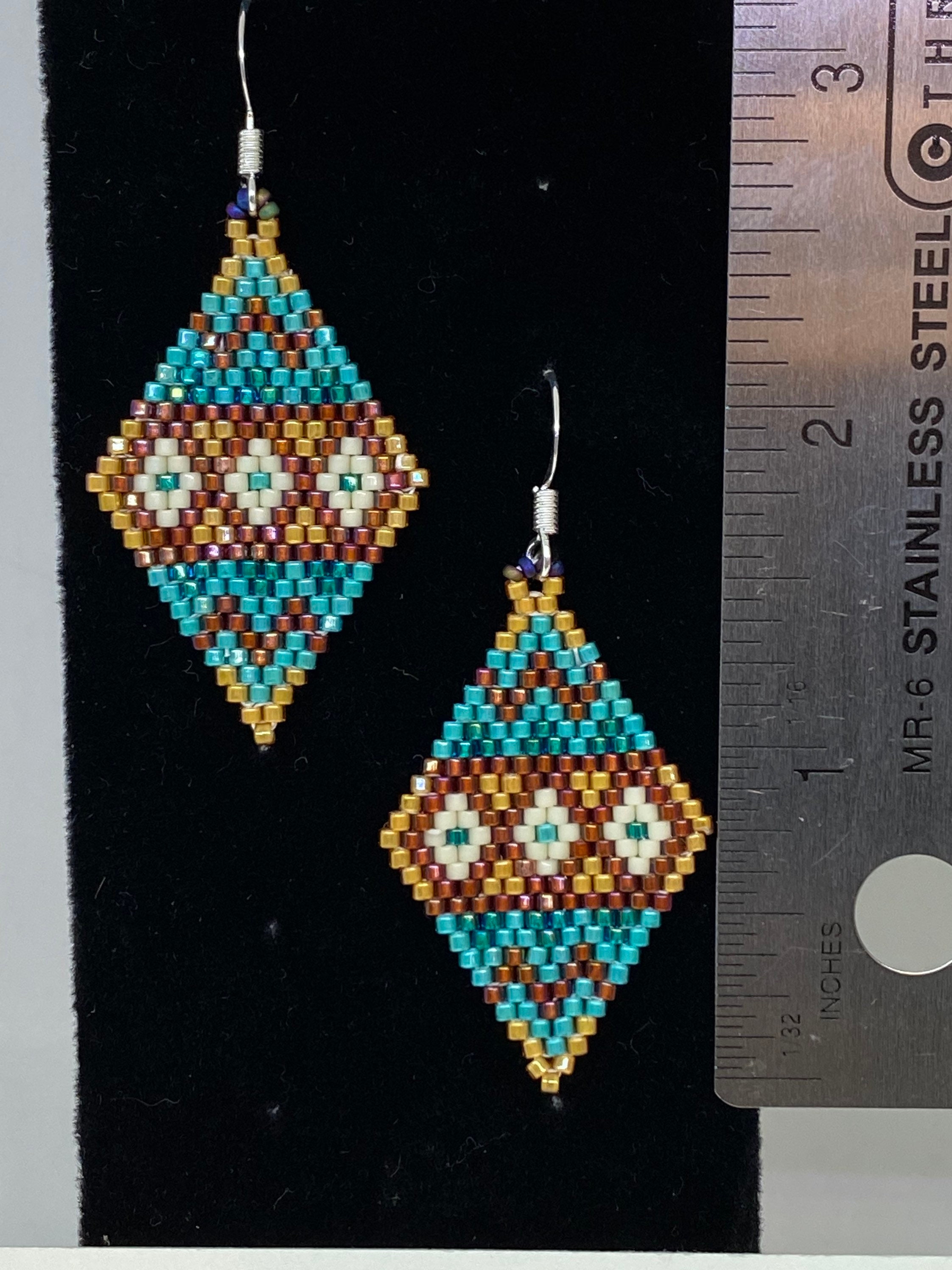 Native American Style Peyote Stitch Earrings - Etsy