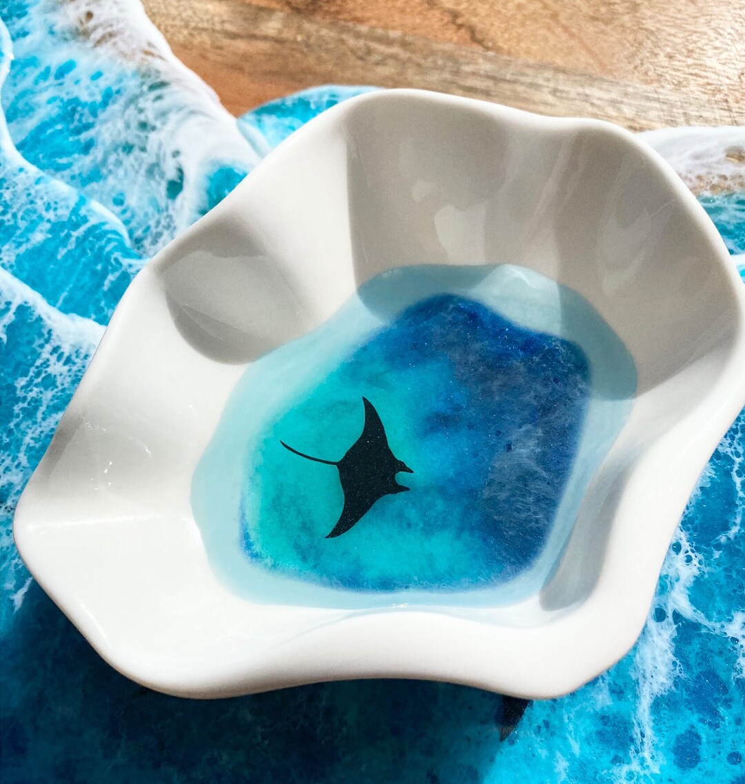 Manta Ray Ring Dish Stingray Jewelry Dish Birthday Gift - Etsy