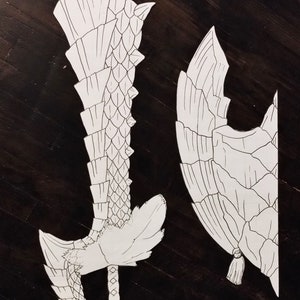 Monster Hunter Patterns: Rathalos & Zinogre Sword and Shield - Etsy