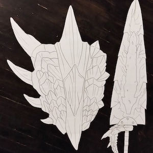 Monster Hunter Patterns: Rathalos & Zinogre Sword and Shield - Etsy