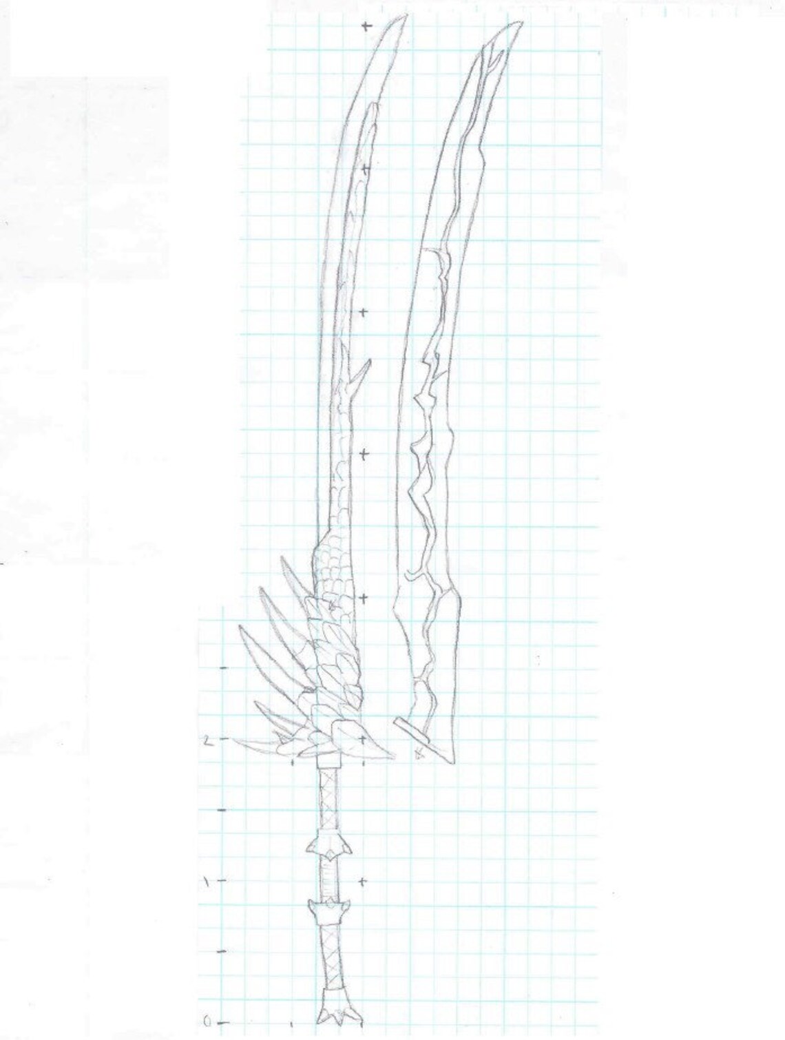 Monster Hunter Patterns: Rathalos and Rathian Longsword - Etsy