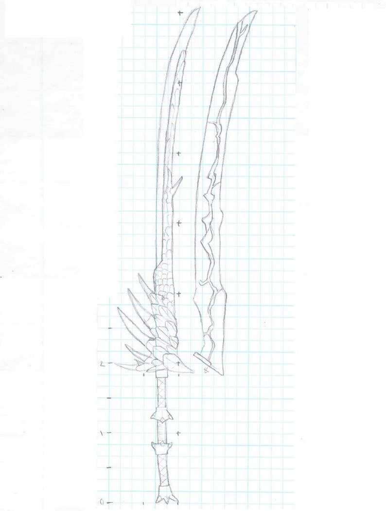 Monster Hunter Patterns: Rathalos and Rathian Longsword - Etsy