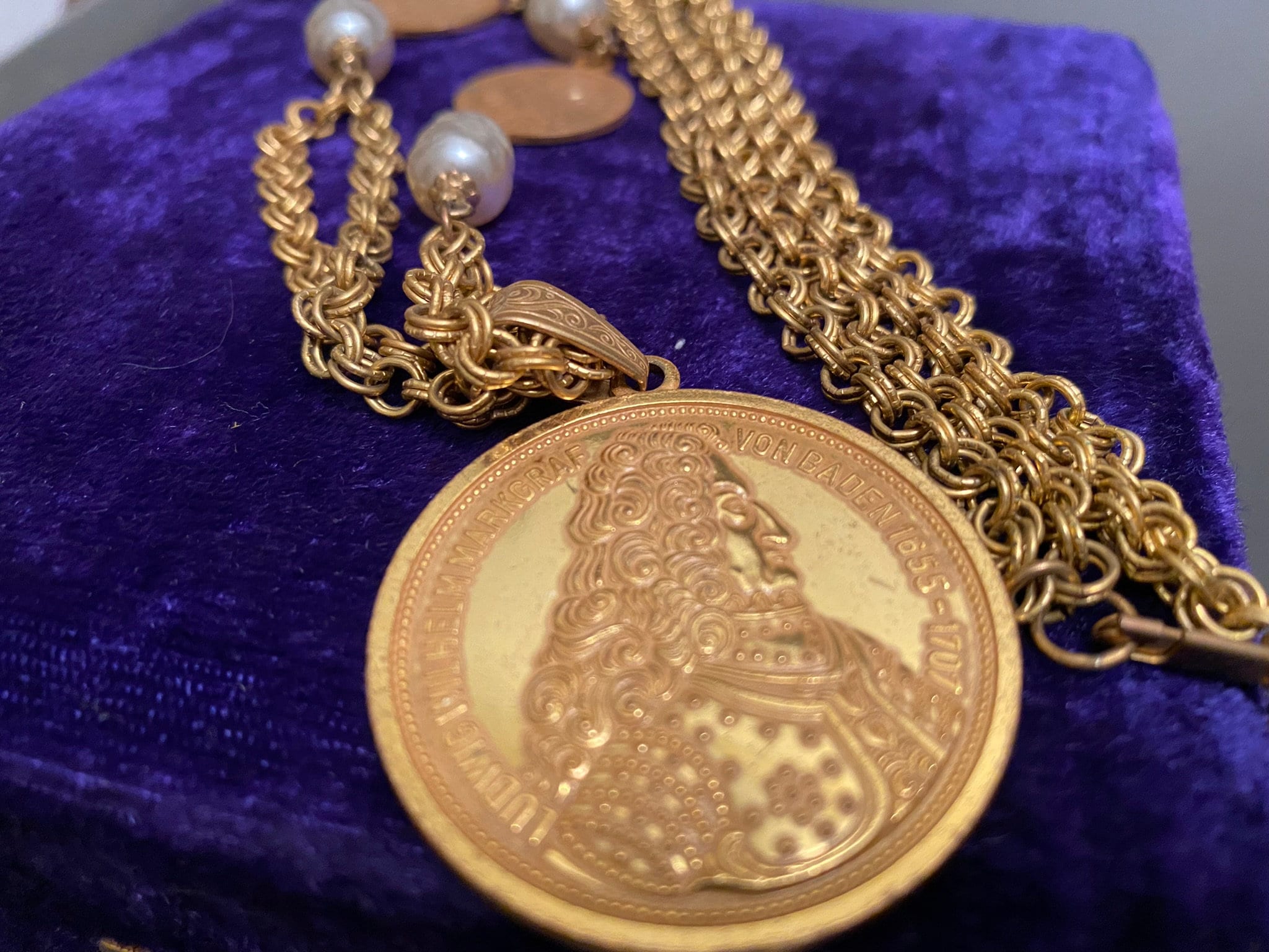 Rare, Perfect Condition Miriam Haskell Vintage Faux German Coin/pearl ...