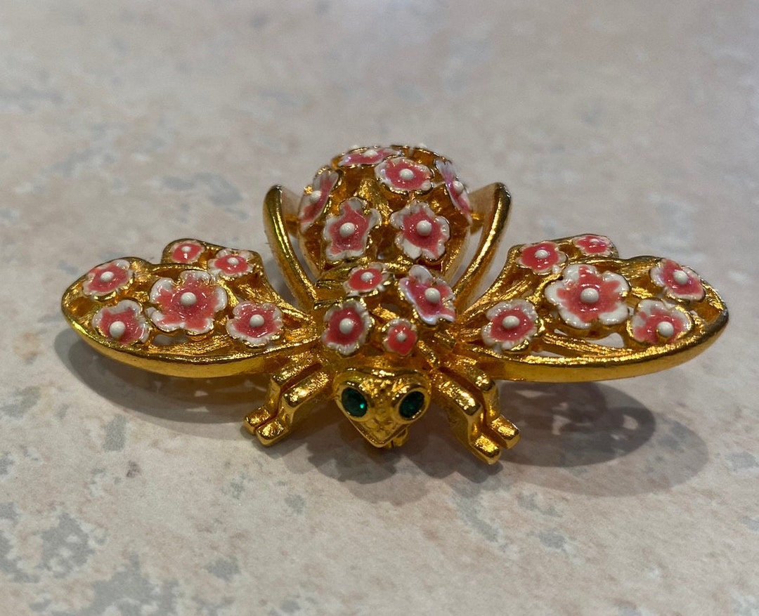 New-joan Rivers Large Cherry Blossom Bee Pin - Etsy