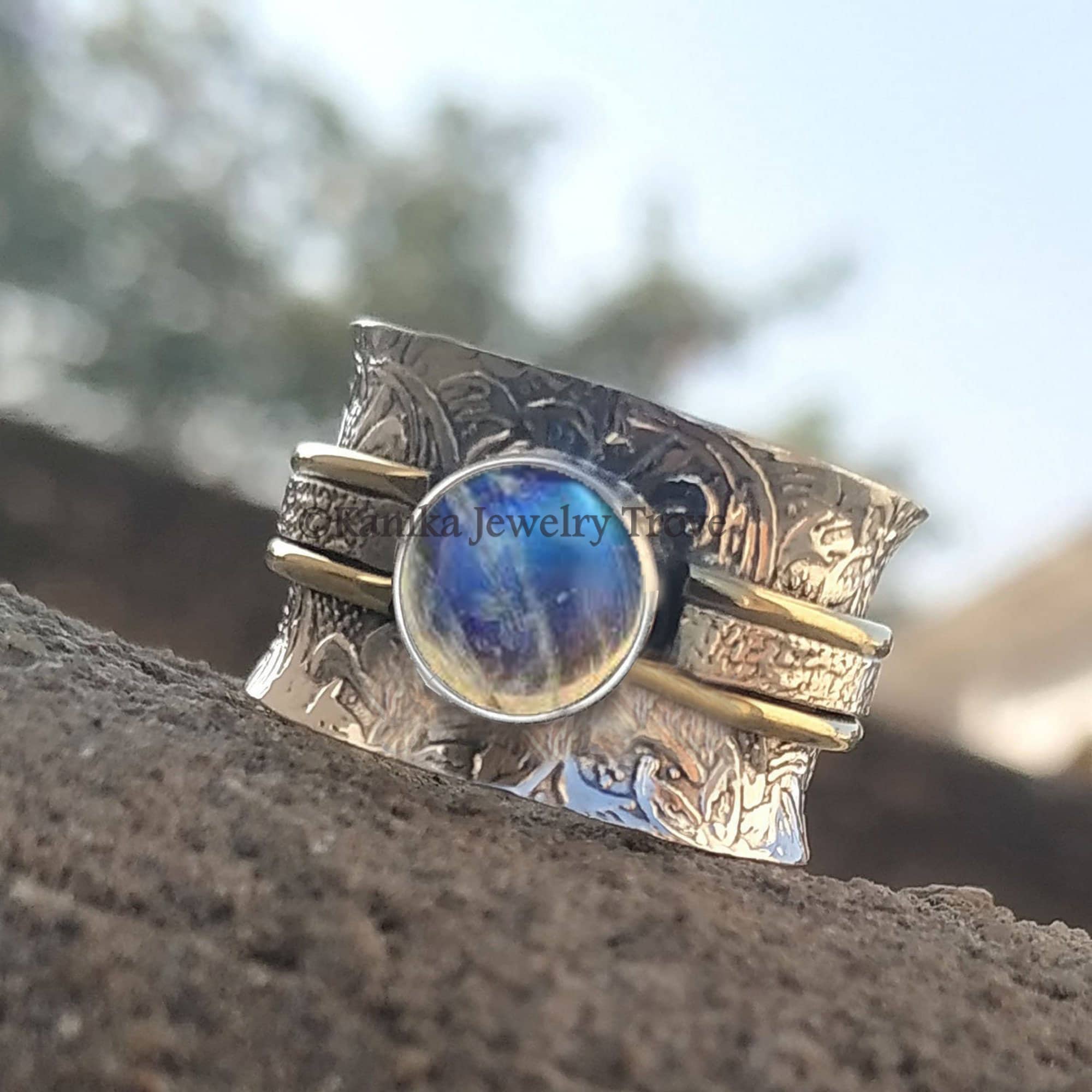 Sterling Silver Spinner Ring Silver Band Ring 925 Sterling - Etsy