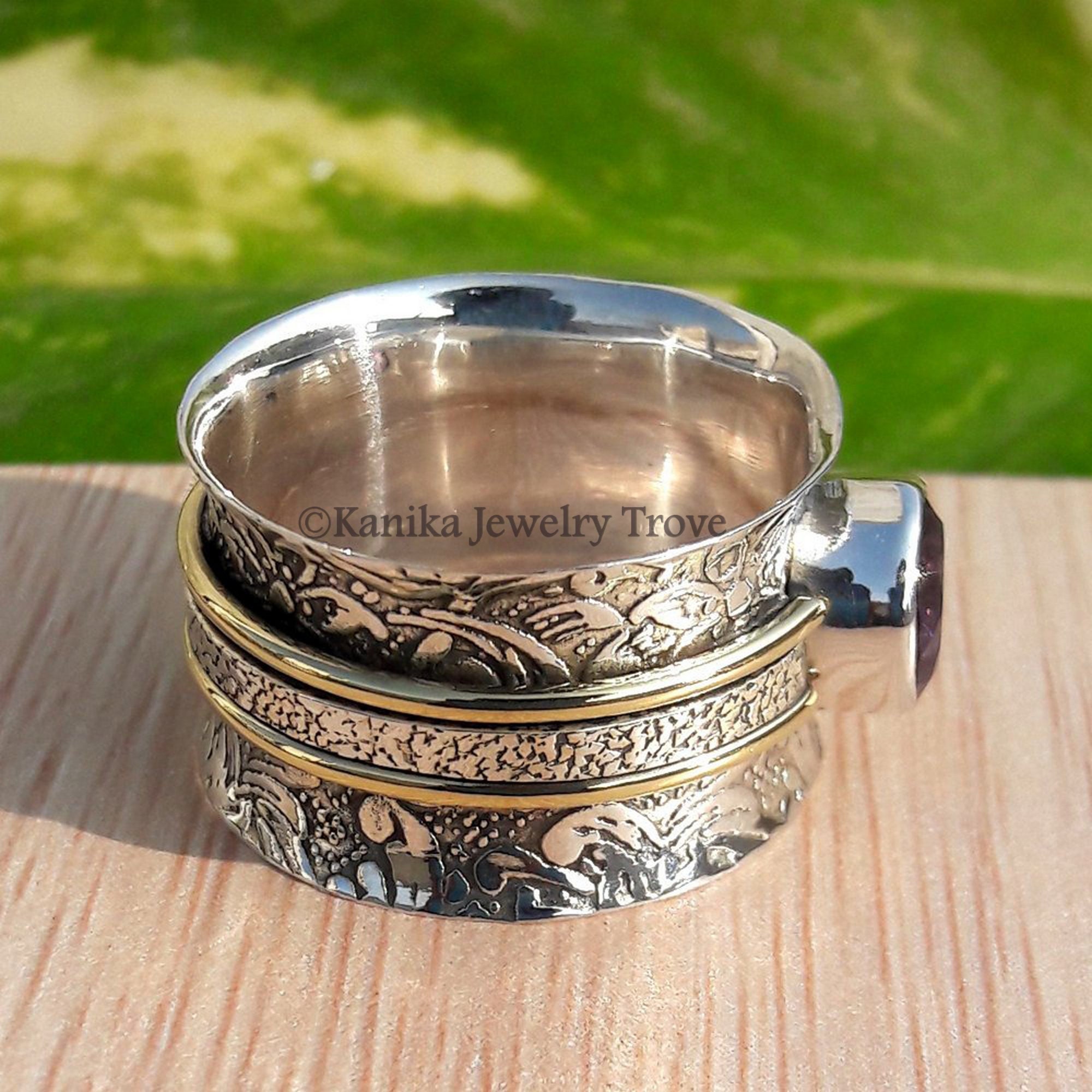 Sterling Silver Spinner Ring Silver Band Ring 925 Sterling - Etsy