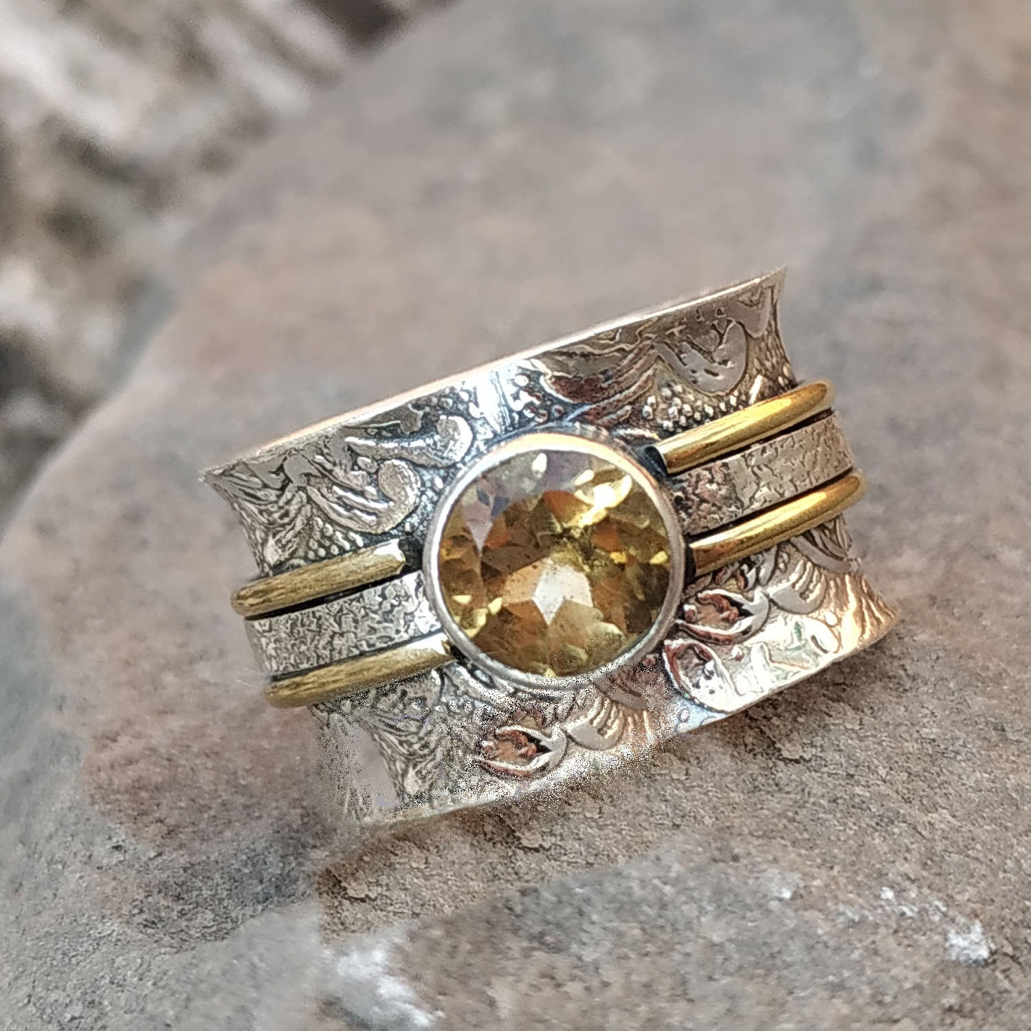 Sterling Silver Spinner Ring Silver Band Ring 925 Sterling | Etsy