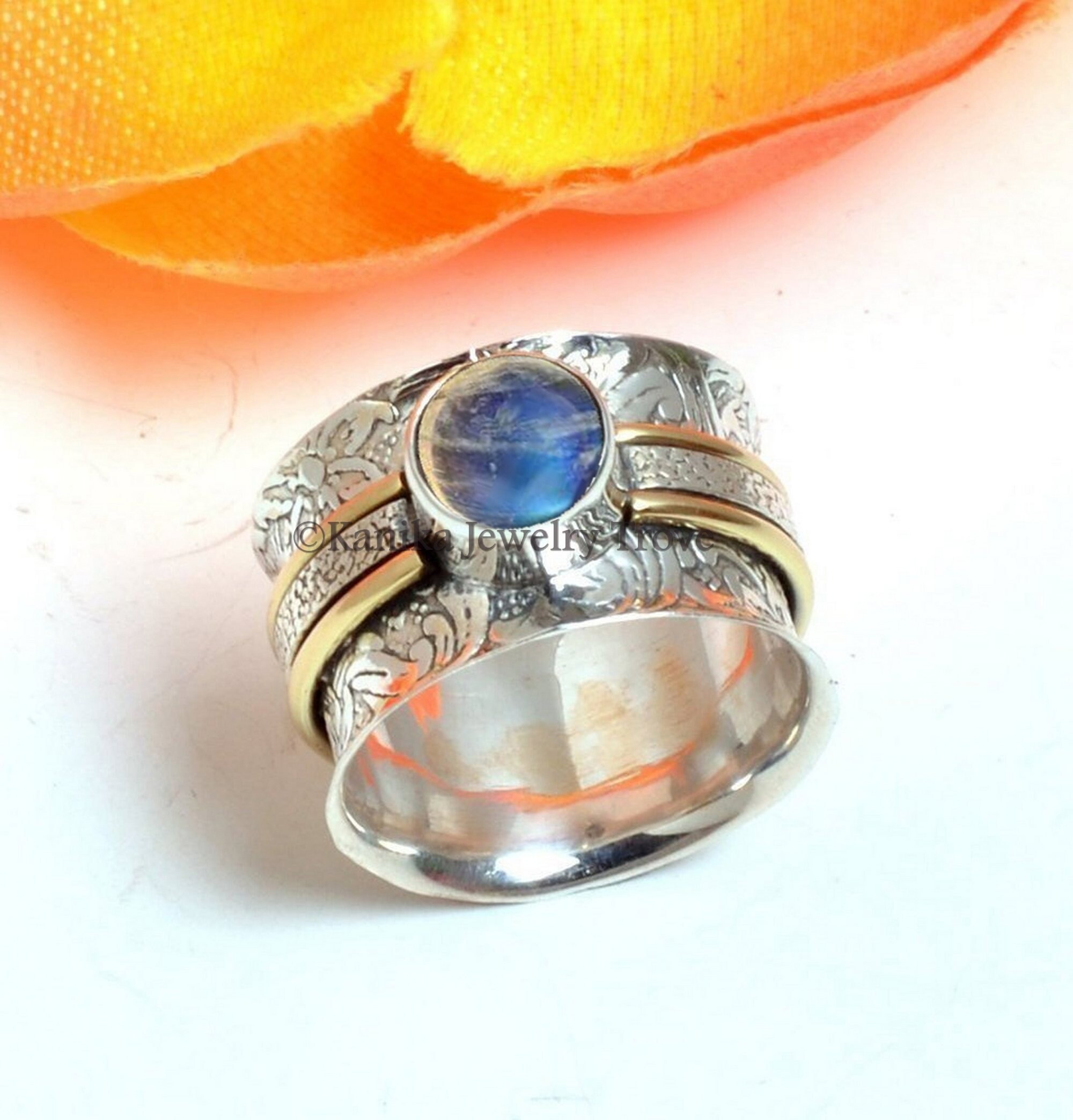 Sterling Silver Spinner Ring Silver Band Ring 925 Sterling - Etsy