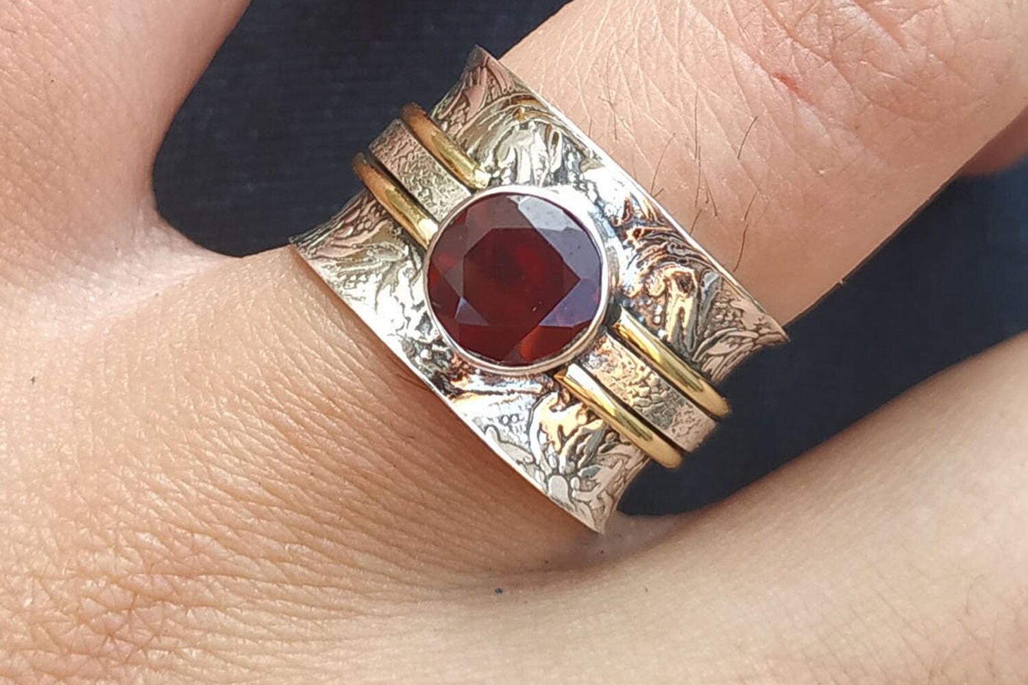 Sterling Silver Spinner Ring Silver Band Ring 925 Sterling | Etsy