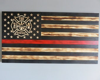 Firefighter cross scroll saw cut | Etsy