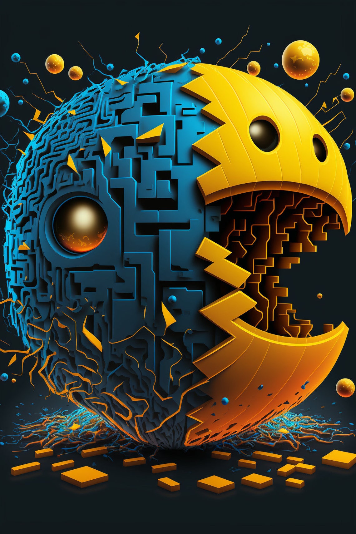 Retro Gamer Poster Arcade Art Print - Etsy