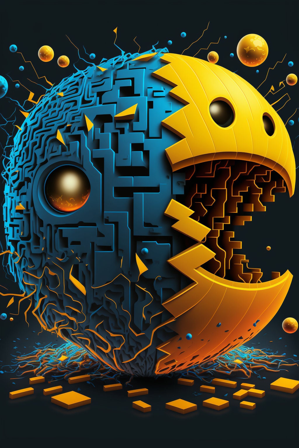 Retro Gamer Poster | Arcade Art Print | - Etsy