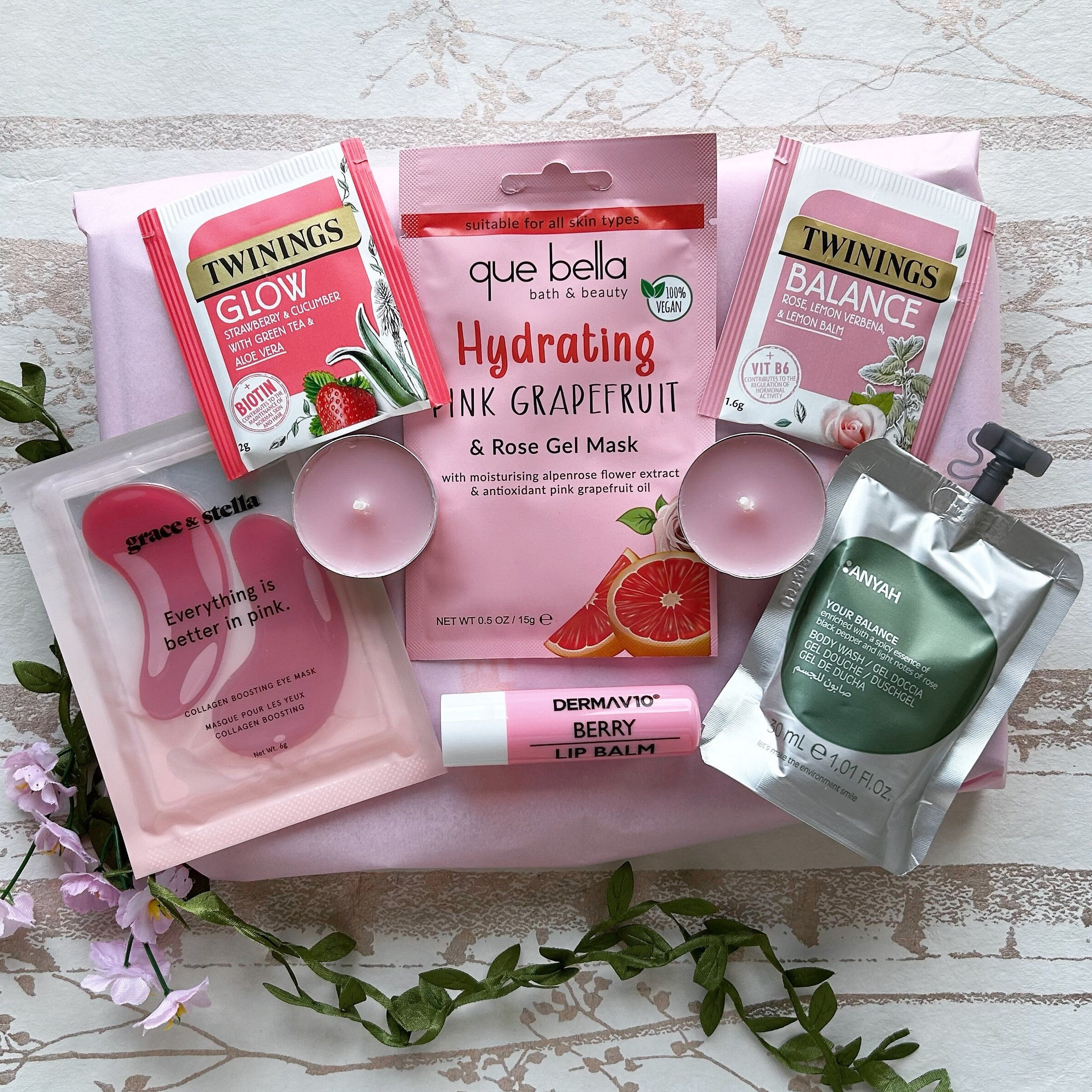 Pink Pamper Gift Box | Self-care Package | Birthday | Spa Treats | Hug ...