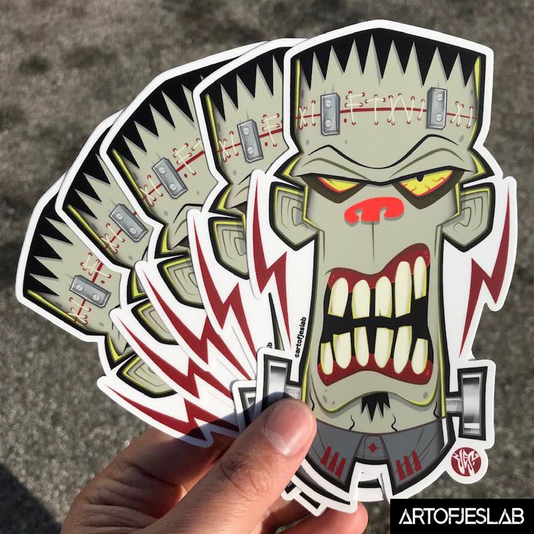 SERIES 3: Frankie FTW Vinyl Sticker, Laptop Decal, Lowbrow ...