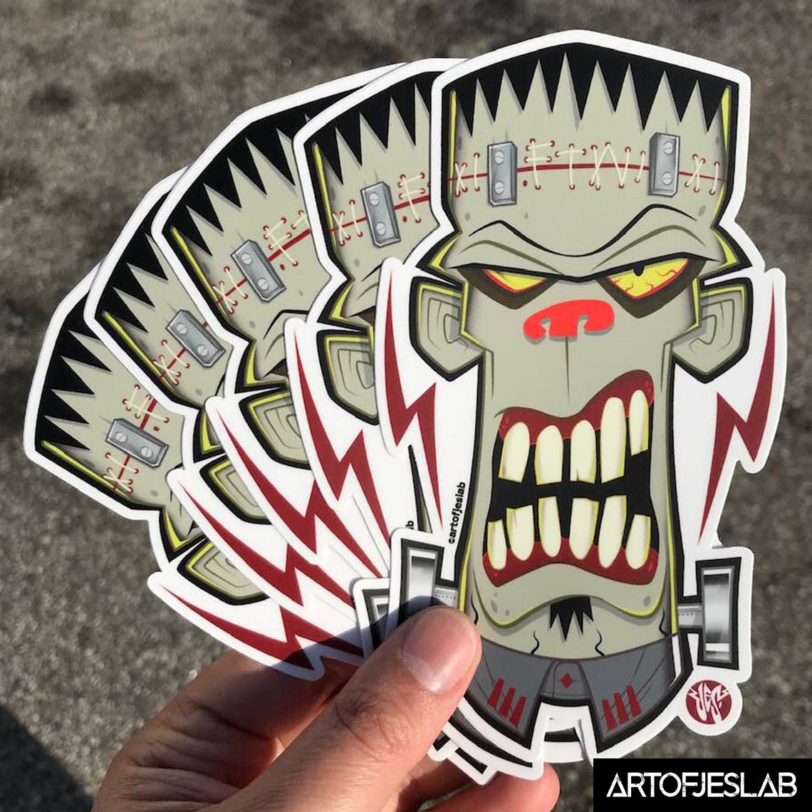 SERIES 3: Frankie FTW Vinyl Sticker, Laptop Decal, Lowbrow ...