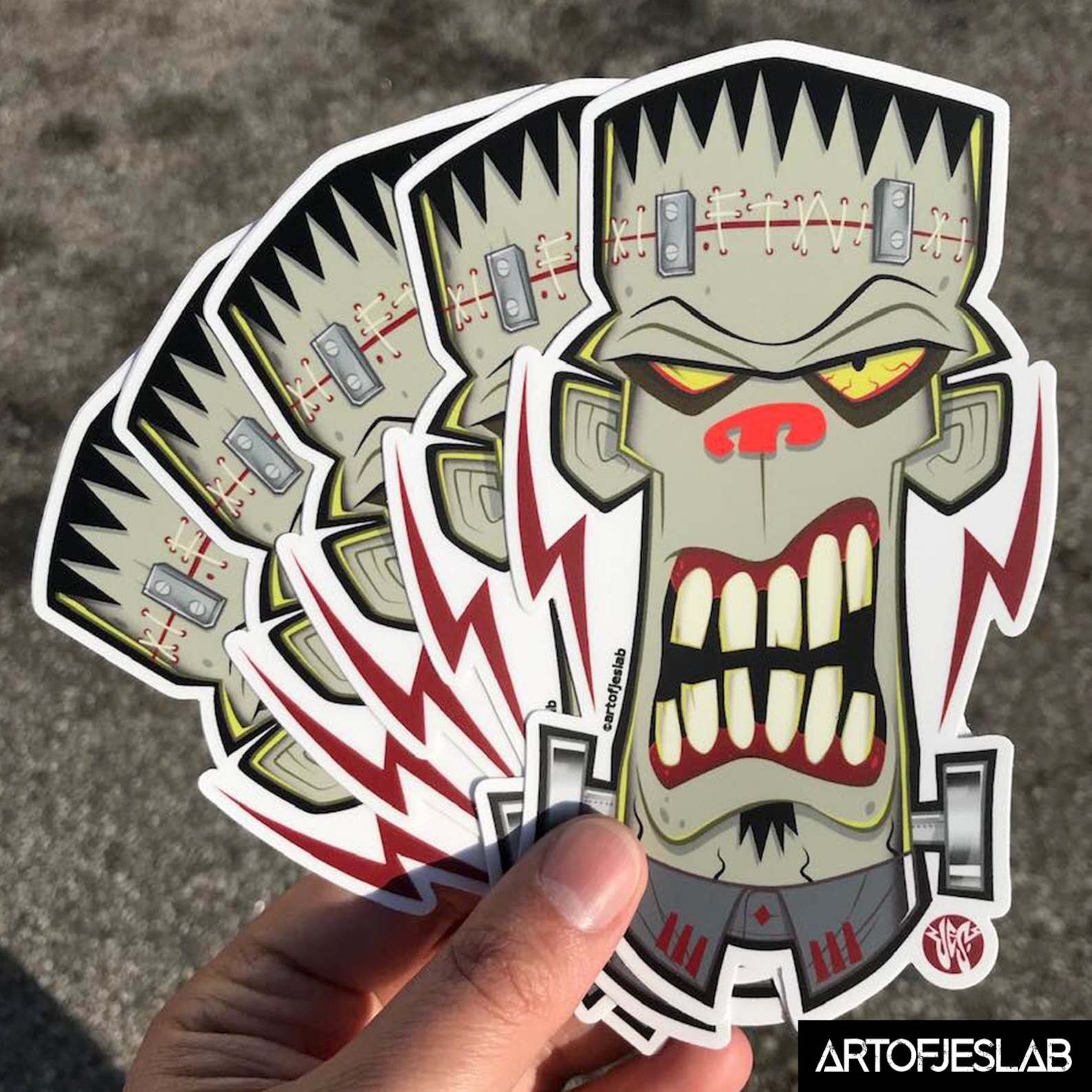 SERIES 3: Frankie FTW Vinyl Sticker, Laptop Decal, Lowbrow ...