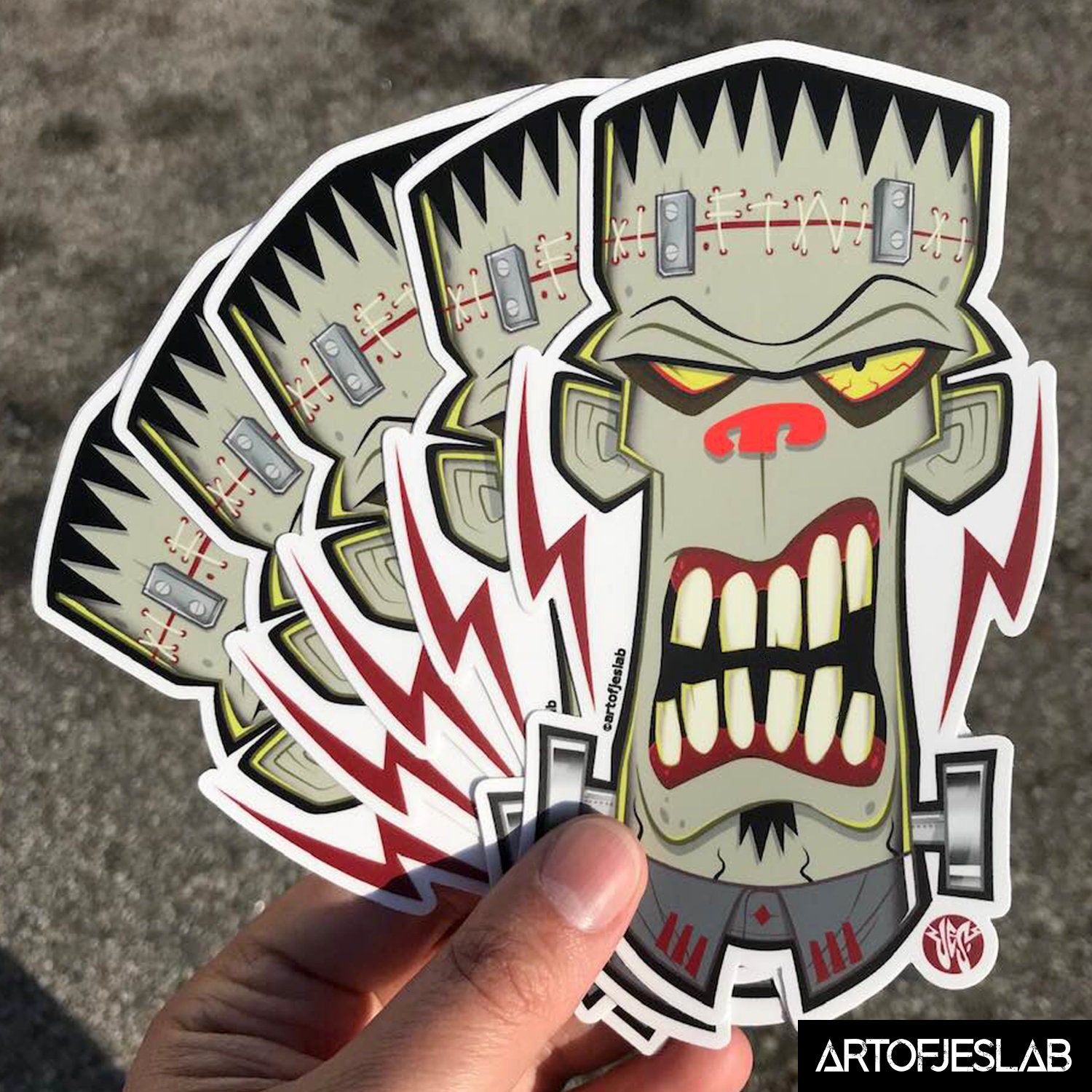 SERIES 3: Frankie FTW Vinyl Sticker, Laptop Decal, Lowbrow ...