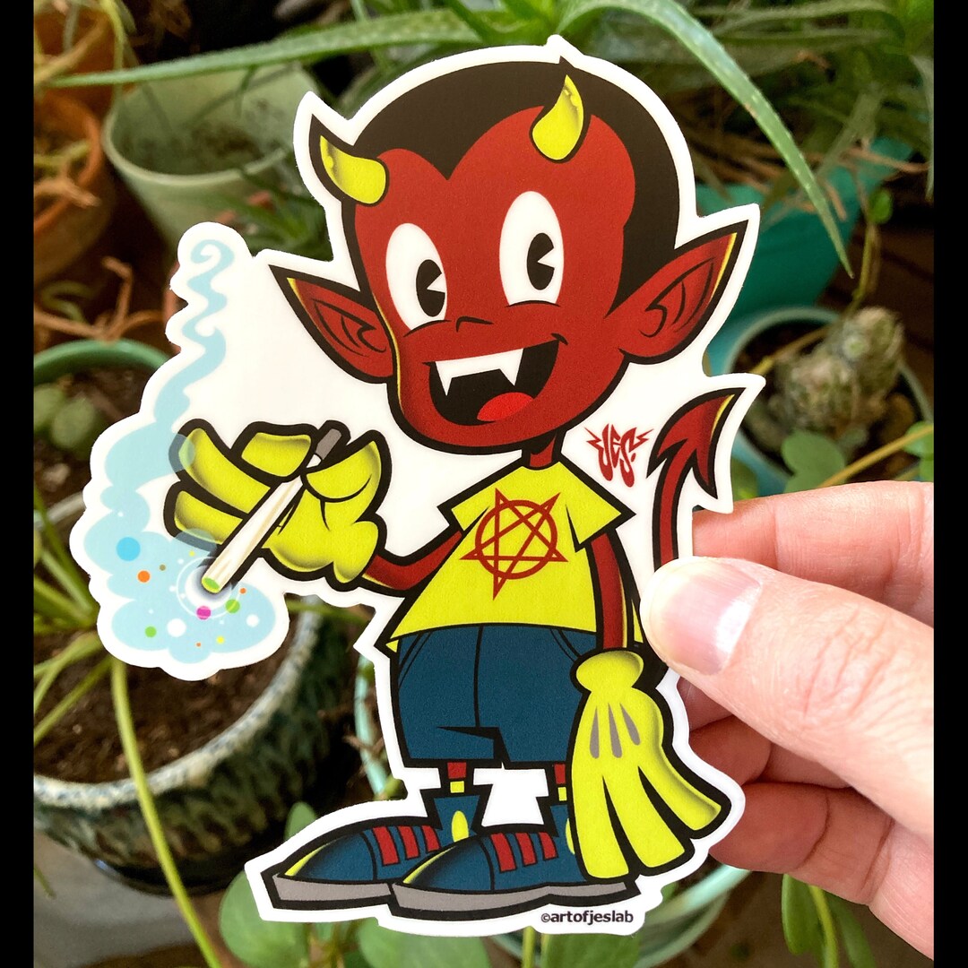 SERIES 6: Buzzy the Devil Vinyl Sticker, Devil, Laptop Decal, Lowbrow ...
