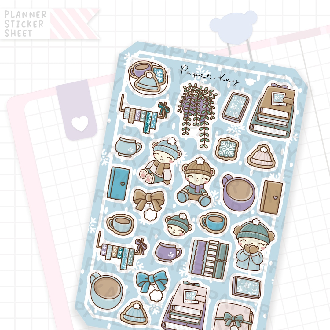 Cosy Deco Stickers | Character Planner Stickers | Dot the Bear by Paper ...