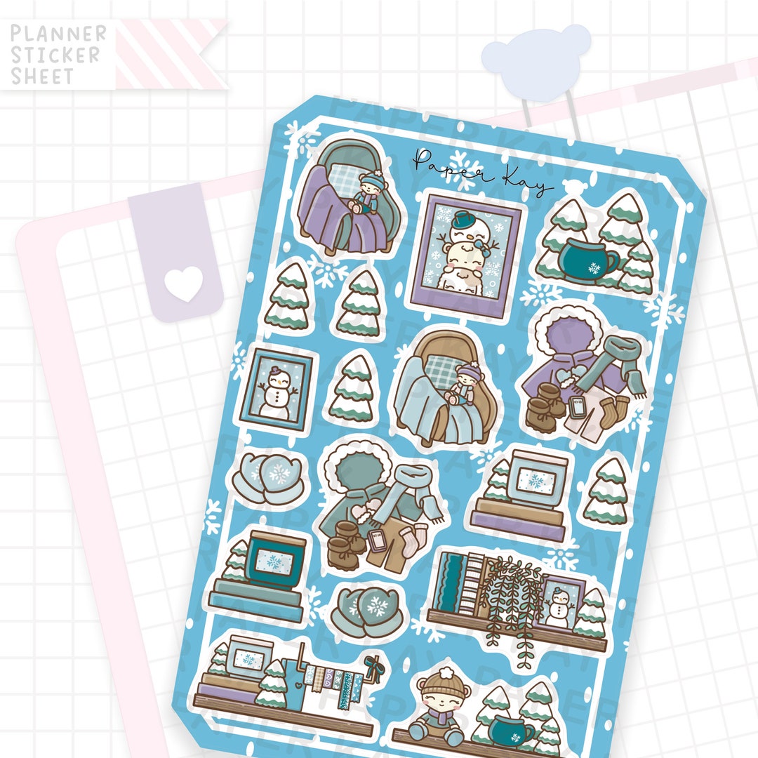 Cosy Shelves Deco Stickers | Character Planner Stickers | Dot the Bear ...