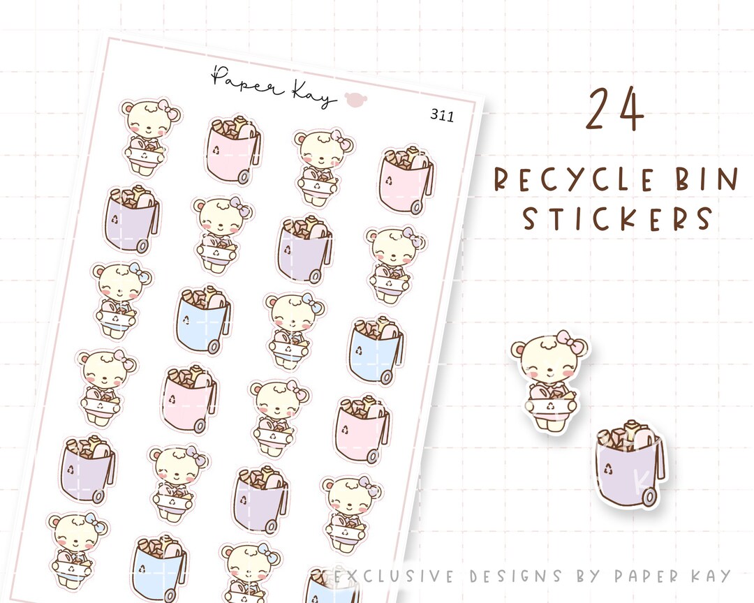 Recycle Bin | Planner Stickers | by Paper Kay | 311 | - Etsy