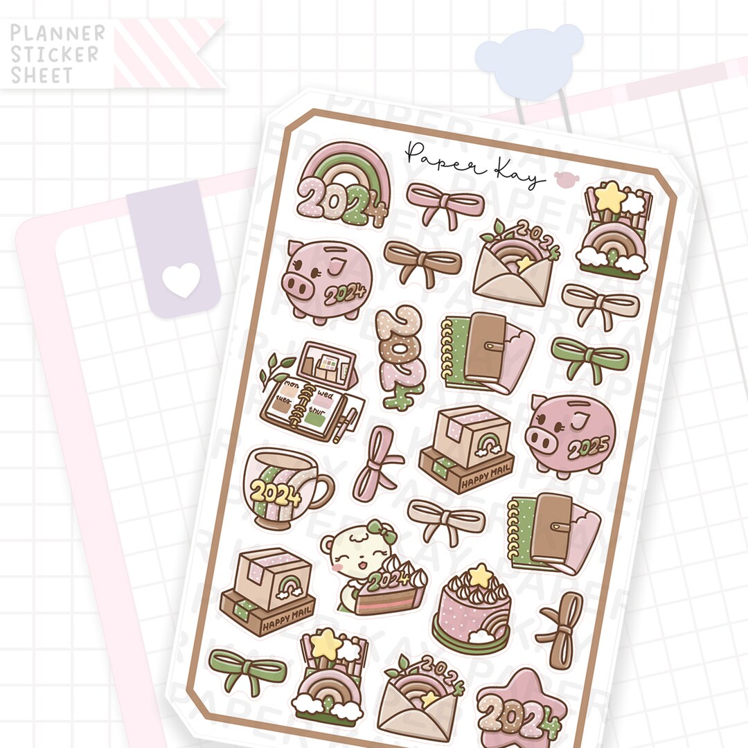 2024 Deco Stickers | Character Planner Stickers | Dot the Bear by Paper ...