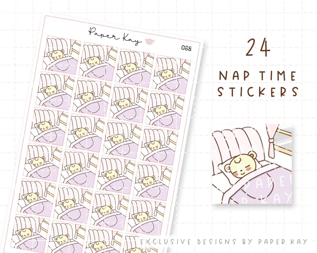 Nickerchen Schlafenszeit Sticker Dot the Bear von Paper Kay 088 - Etsy.de