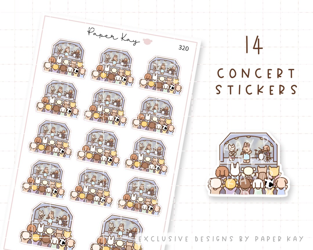 Concert Planner Stickers | by Paper Kay | 320 | - Etsy