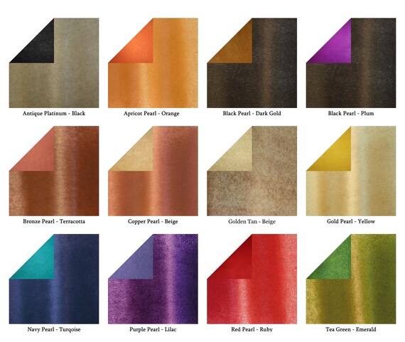 Handmade Origami Paper. Deluxe Tissue-foil. 49cm X 49cm. | Etsy