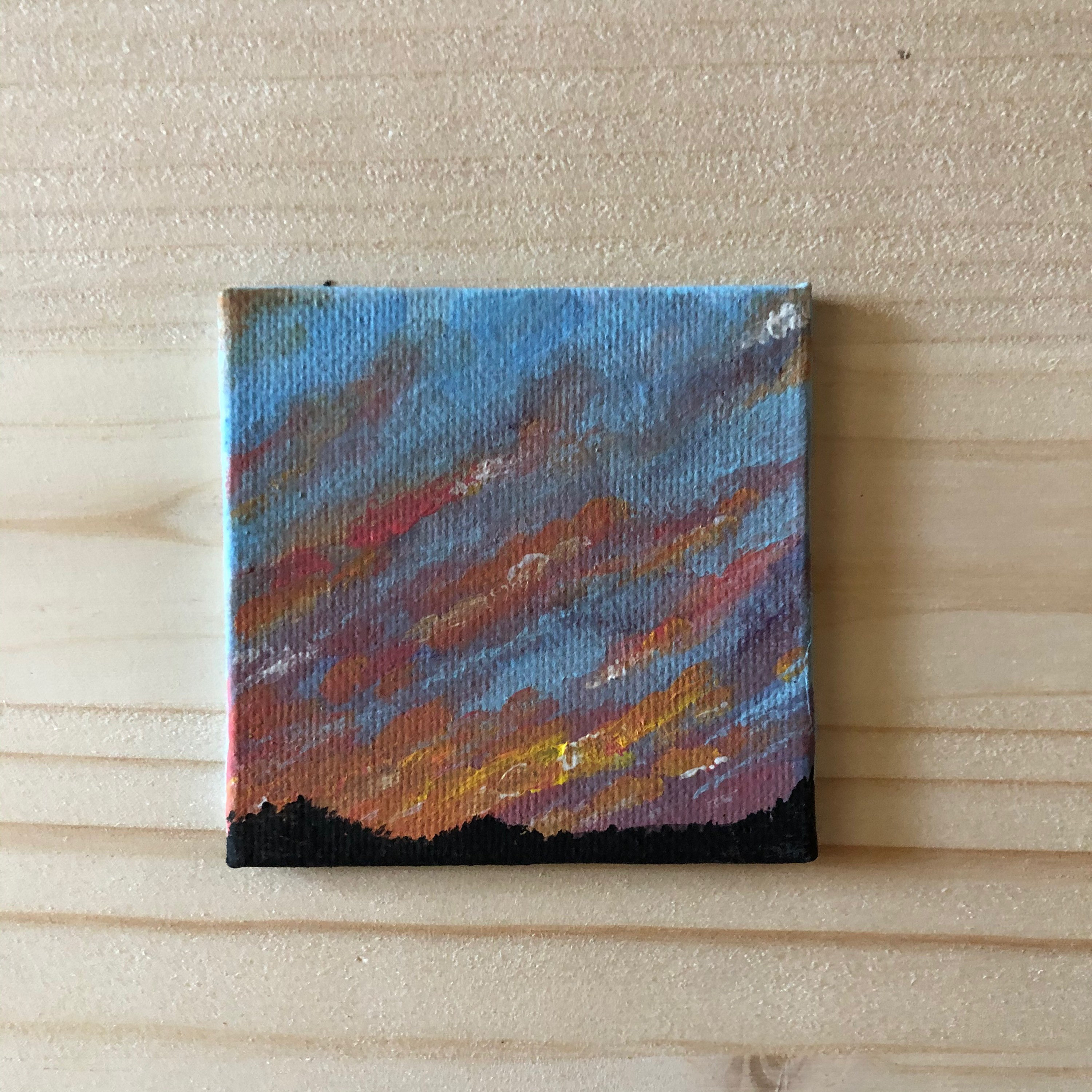 Summer Sunset Mini Canvas Panel - Etsy
