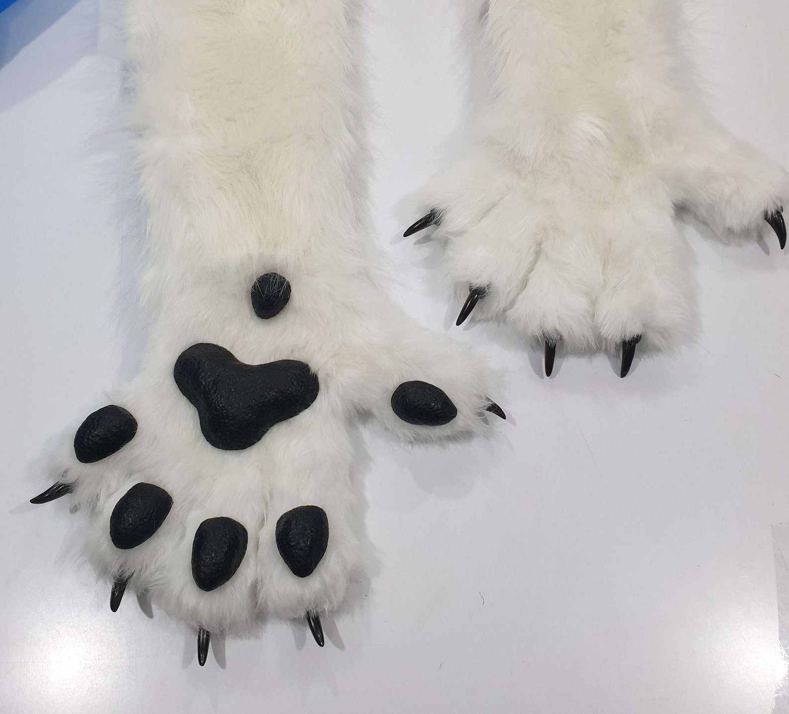 White Fursuit Paws Silicone THICK K9 Pawpads and Claws With - Etsy