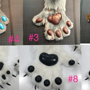 Long Shoulder Fursuit Paws + Silicone THICK K9 Pawpads and Claws With ...