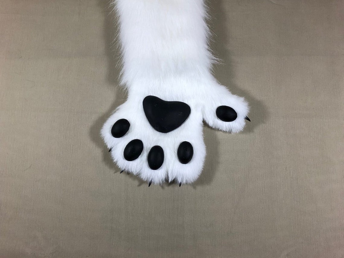 White Fursuit Paws Silicone Kemono Pawpads and Claws With - Etsy