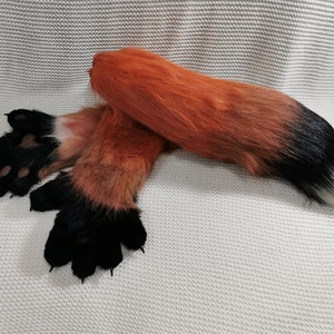 Set Feet Paws, Hand Paws and Tail With Pads and Claws Custom! Like ...