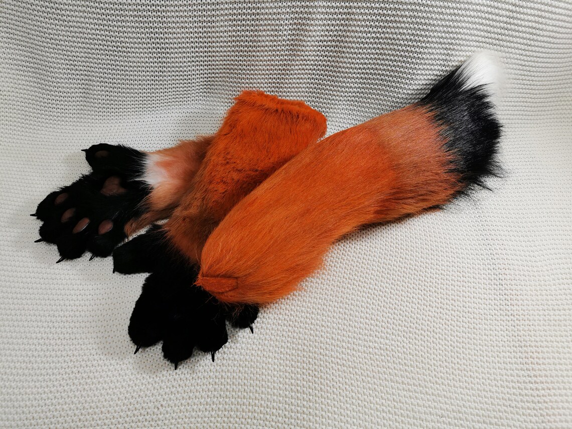 Set Feet Paws, Hand Paws and Tail With Pads and Claws Custom! Like ...